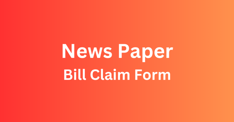 Format for News Paper Bill Re-imbursement